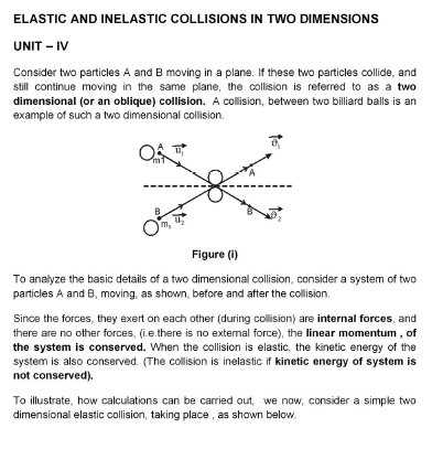 CBSE Book Class 11 Physics Elastic and Inelastic